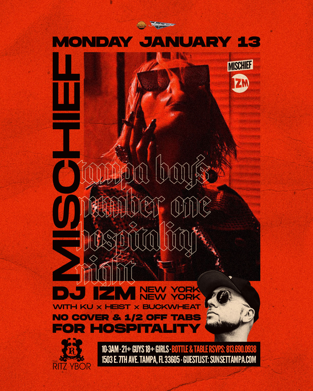 Mischief Mondays – Special Guest DJ IZM at The RITZ Ybor - 1/13/2020 ...