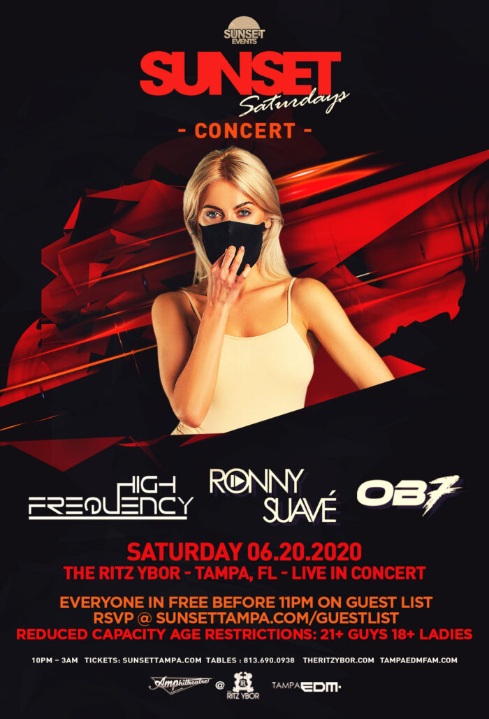 Sunset Saturdays Live in Concert at The RITZ Ybor - 6/20/2020 - Sunset Events