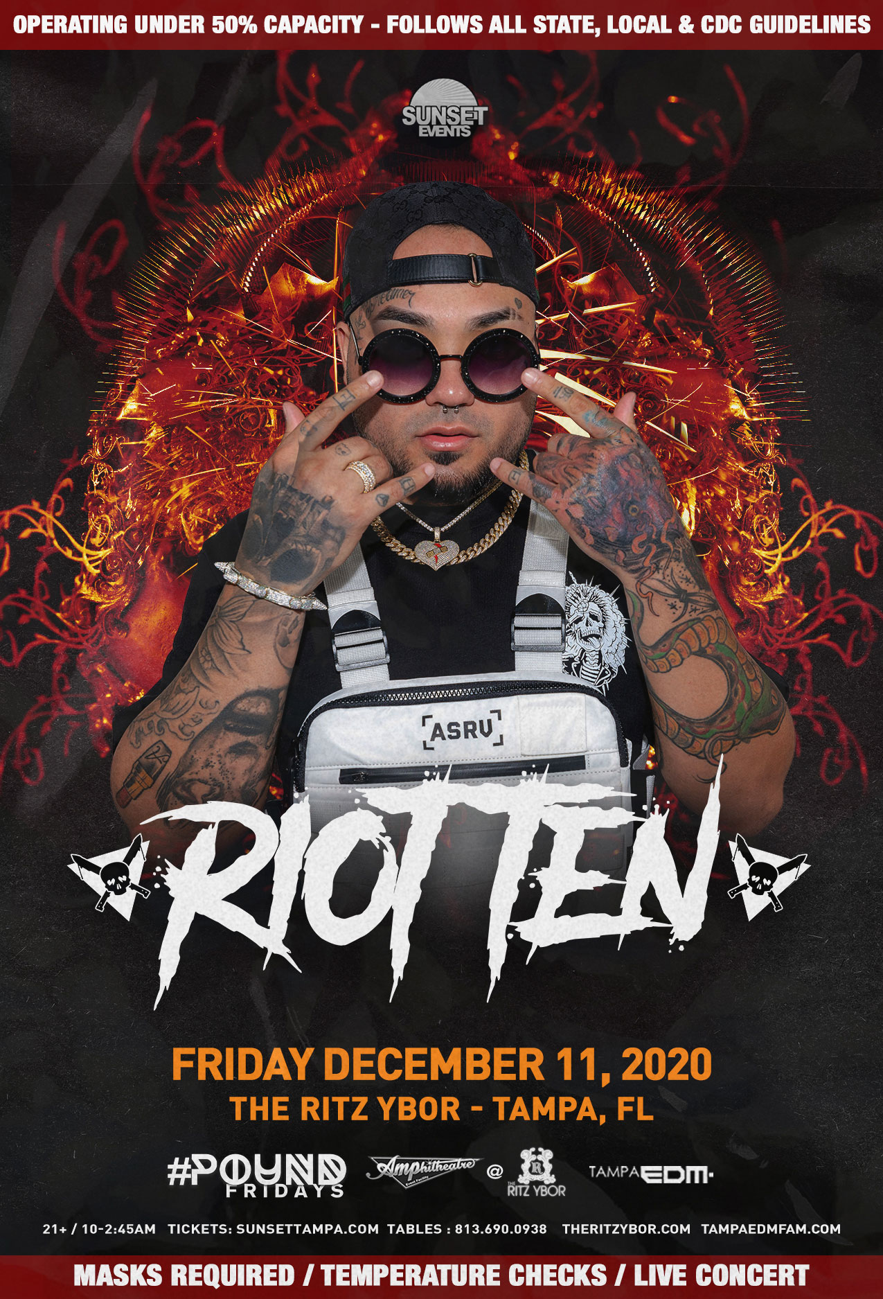 Riot Ten for #POUND Fridays at The RITZ Ybor - 12/11/2020 - Sunset Events