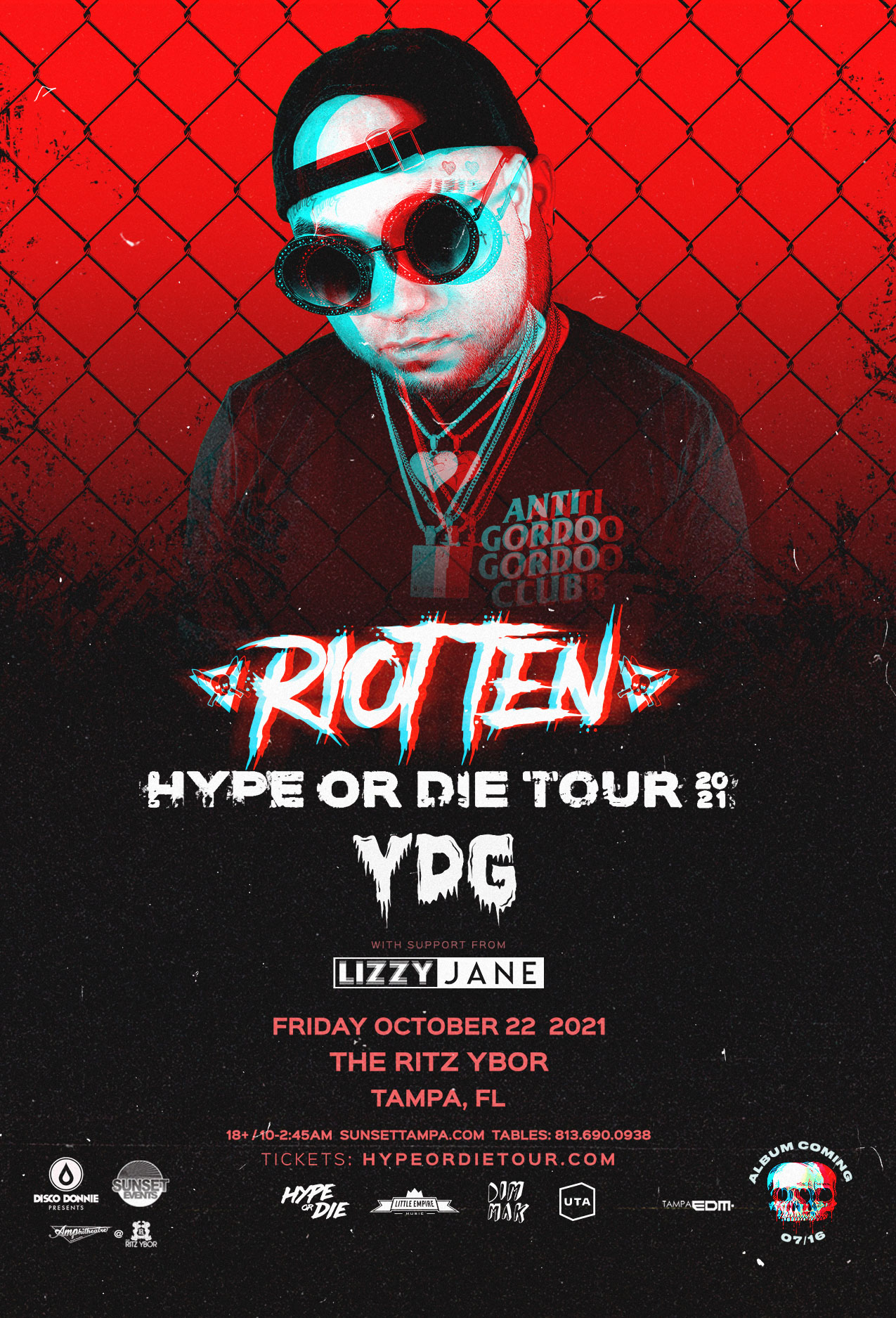 Riot Ten - Hype or Die Tour 2021 at The RITZ Ybor - 10/22/2021 - Sunset ...