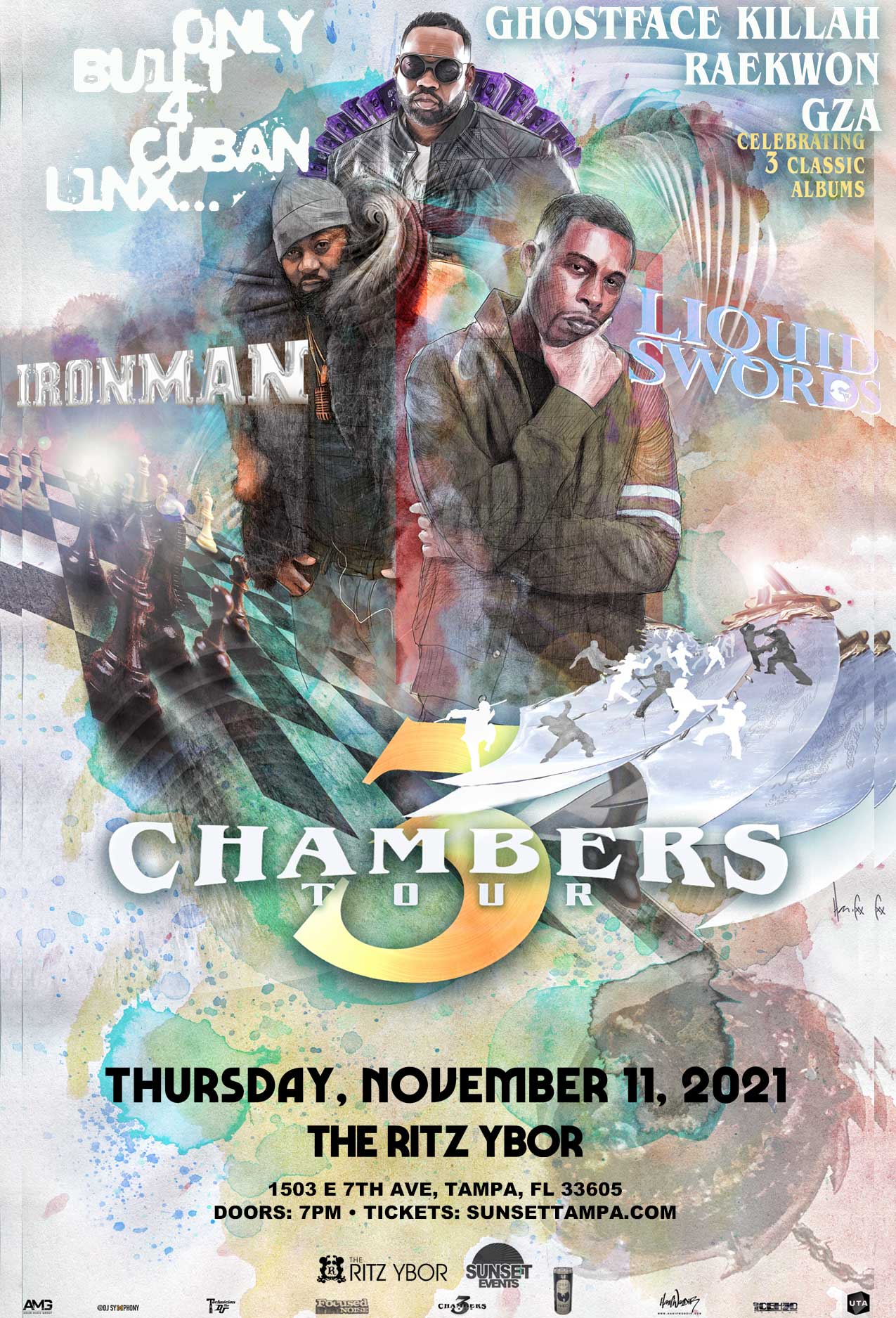3 Chambers Tour ft. Ghostface Killah, Raekwon, & GZA at The RITZ Ybor ...