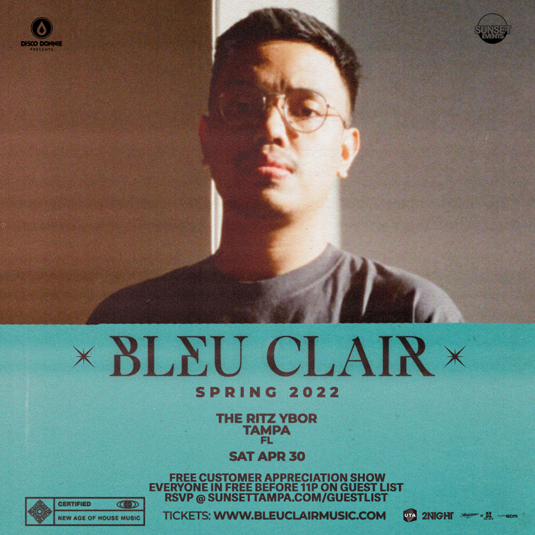 Bleu Clair - Spring 2022 Tour at The RITZ Ybor - 4/30/2022 - Sunset Events