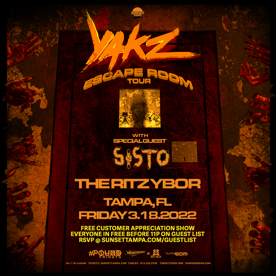 YAKZ - Escape Room Tour at The RITZ Ybor - 3/18/2022 - Sunset Events