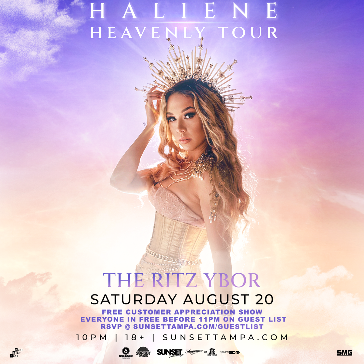 HALIENE - Heavenly Tour for Sunset Saturdays at The RITZ Ybor - 8/20 ...