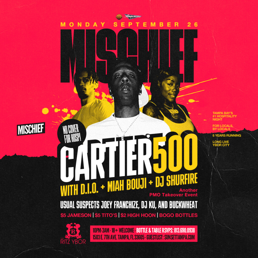 CARTIER 500 - Another PMO Takeover Event for Mischief Mondays at The ...