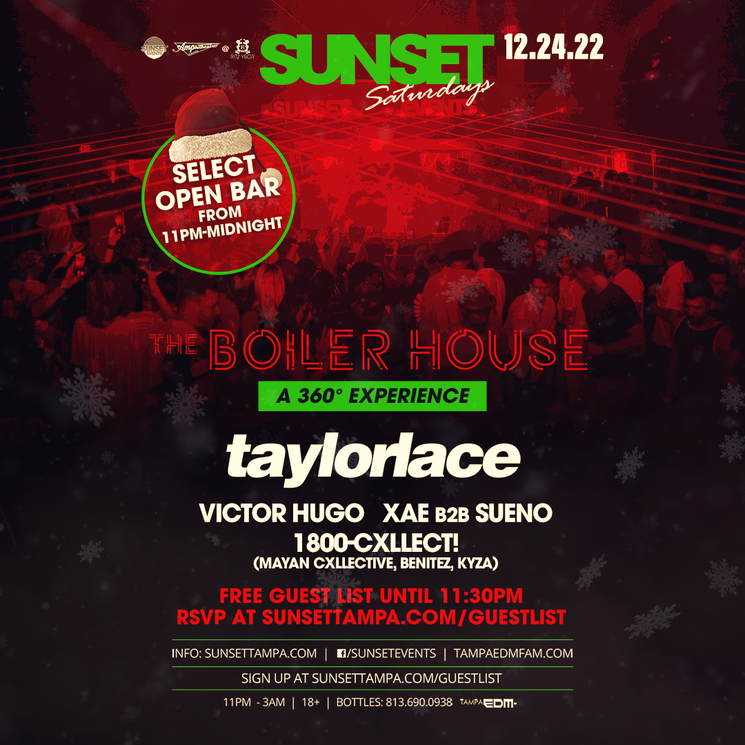 The Boiler House with Taylorlace for Sunset Saturdays at The RITZ Ybor - 12/24/2022 - Sunset Events