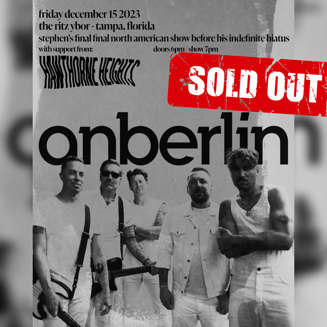 Anberlin at The RITZ Ybor - 12/15/2023 - Sunset Events