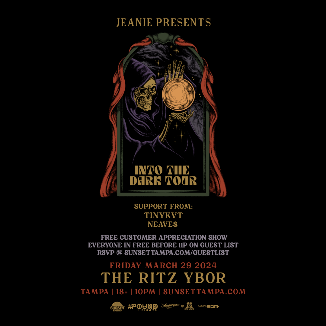 Jeanie presents Into The Dark Tour for #POUND Fridays at The RITZ Ybor ...