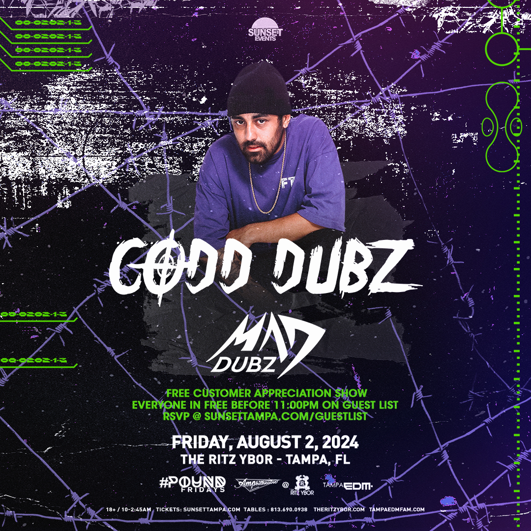 Codd Dubz for #POUND Fridays at The RITZ Ybor - 8/2/2024 - Sunset Events